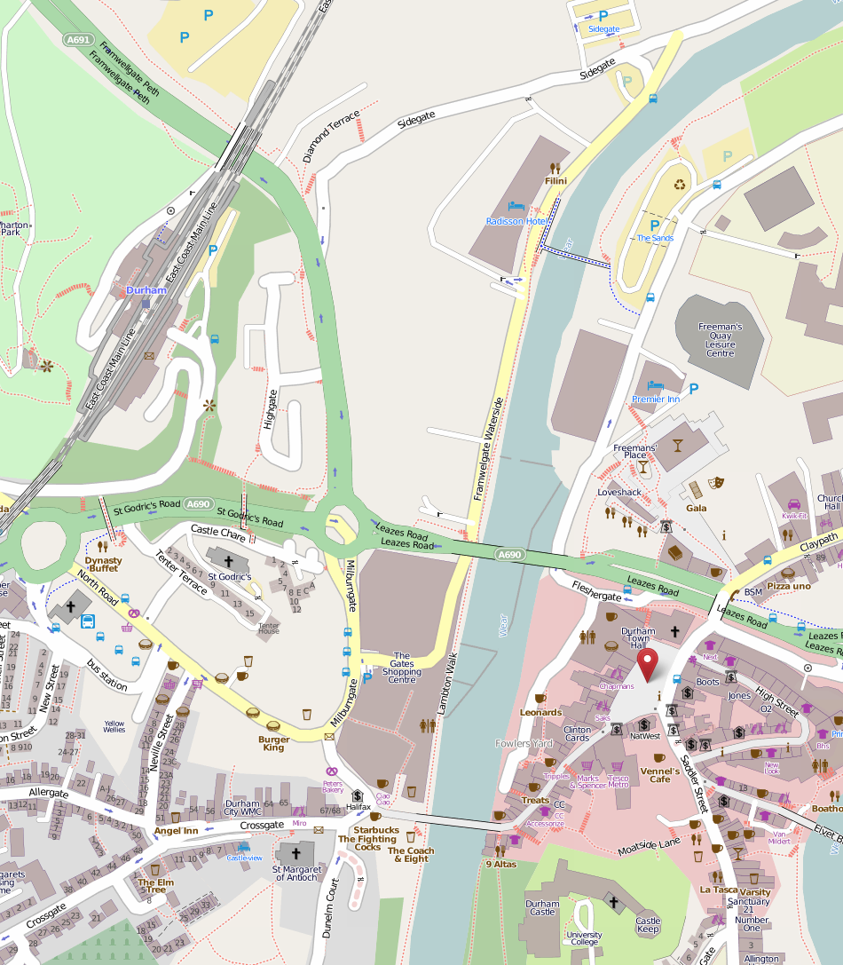 Durham Transit Map H1: Remote Health System Lots | Parking